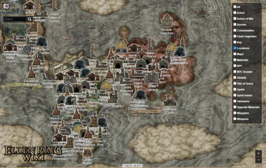 Mappa interattiva completa e come utilizzarla - Elden Ring
